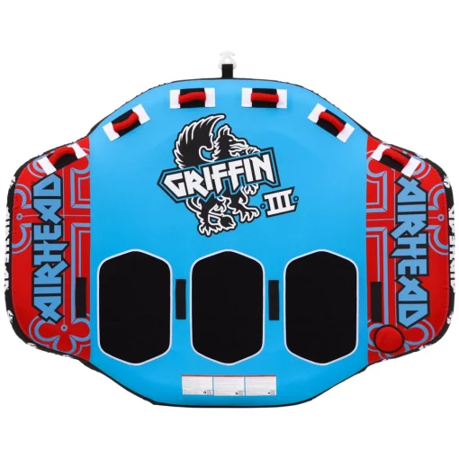 Airhead Griffin 3 | 1-3 Rider Towable Tube for Boating - Float Tow